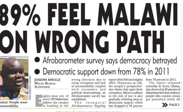 Malawi: How the Newspaper Report About Afrobarometer Has Missed the ...